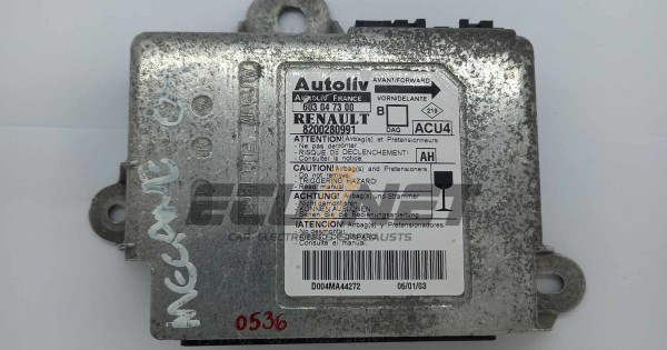 ΕΓΚΕΦΑΛΟΣ AIRBAG ΑΕΡΟΣΑΚΩΝ AUTOLIV RENAULT MEGANE 603047300 8200280991