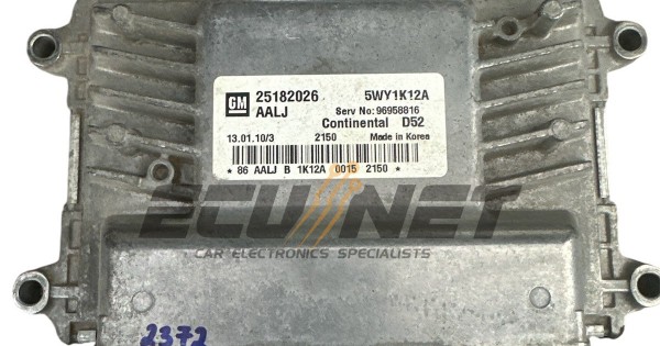 ENGINE ECU CHEVROLET SPARK 1.2 25182026 5WY1K12A