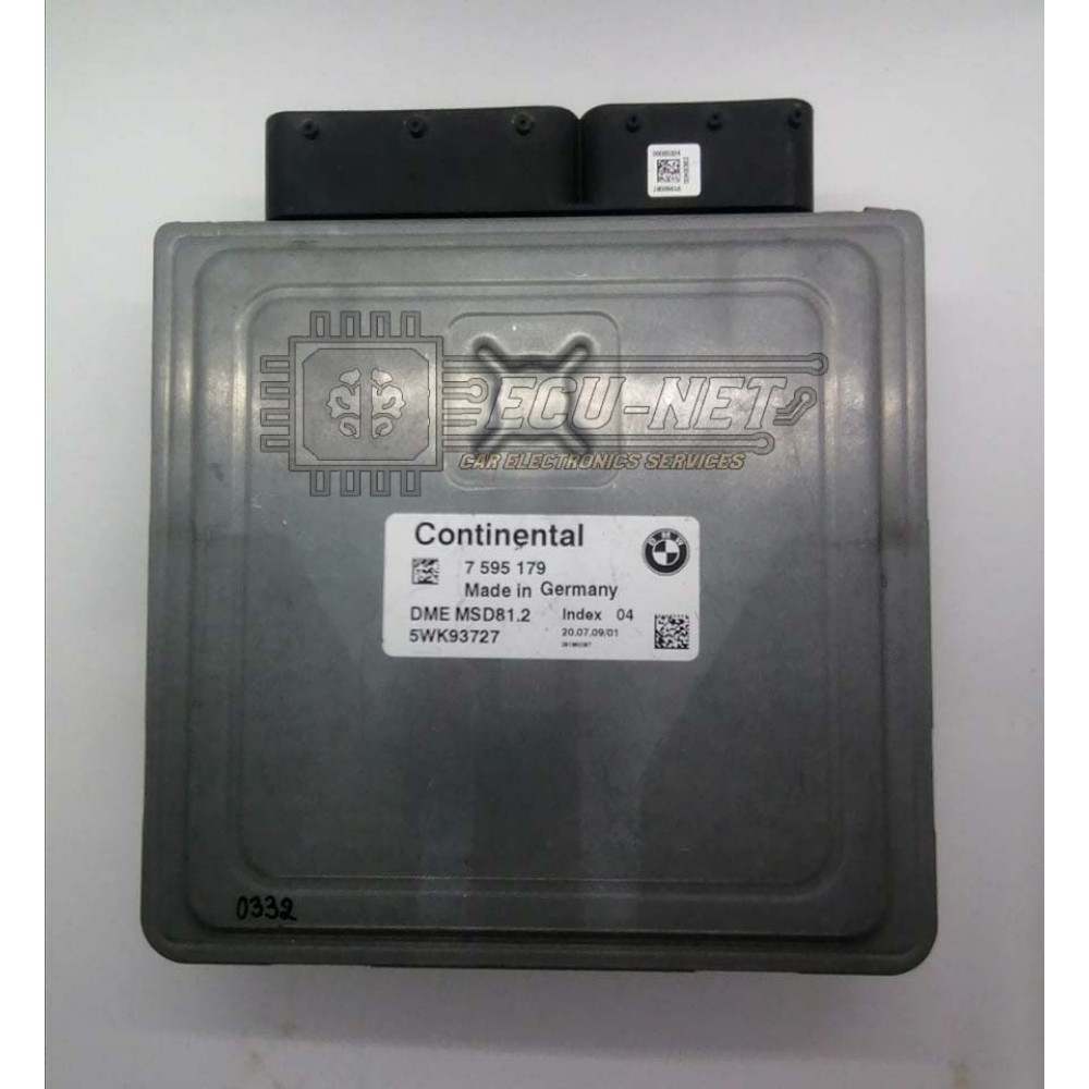 ENGINE ECU CONTINENTAL BMW E60/E81/E87/E90/E91/92 N43 5WK93727 7595179 ...